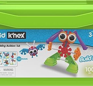 KID K’NEX – Budding Builders Building Set – 100 Pieces – Ages 3 and Up – Preschool Educational Toy