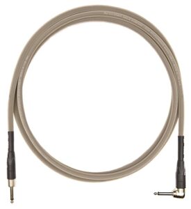 rattlesnake cable - 15 foot standard dirty tweed guitar instrument cable straight to right angle 1/4-inch plugs