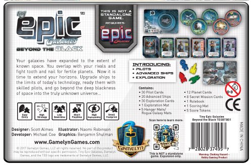 Gamelyn Games Tiny Epic Galaxies: Beyond The Black Space Board Game Expansion - Expand Your Galaxy