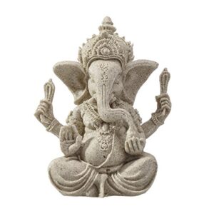 rosenice elephant statue sculpture sandstone ganesha buddha handmade figurine