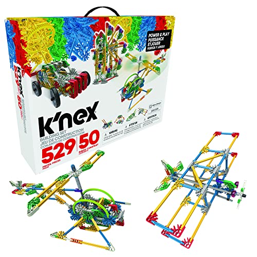 K’NEX Imagine: Power and Play Motorized Building Set – 529 Pieces, STEM Learning Creative Construction Model for Ages 7+, Interlocking Building Toy for Boys & Girls, Adults