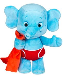 snap toys word party - bailey 10" stuffed plush snuggle and play baby elephant with blanket - from the netflix original series - 18+ months