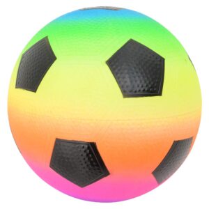 rhode island novelty 9 inch rainbow soccer playground ball, one per order