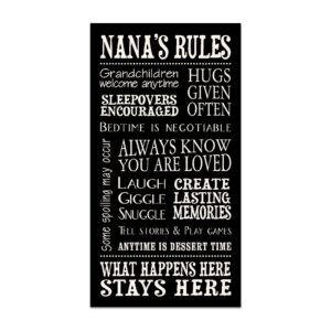 my word! nana's rules decorative sign