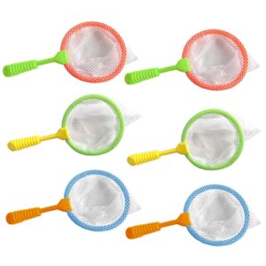 shindel durable kids bug catcher nets, 6pcs insect collecting net bath toy adventure tool early learning tool for specimen observation