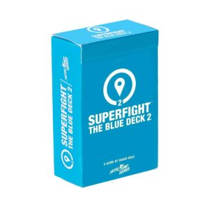 skybound superfight blue deck 2: 100 new location cards for the game of absurd arguments | party game of super powers and super problems, for kids teens adults, 3 or more player ages 8+