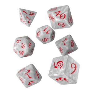 q-workshop classic rpg pearl & red dice set