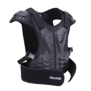 webetop kids dirt bike chest protector motocross adjustable youth chest protector shock-resistant dirt bike gear for atv, cycling