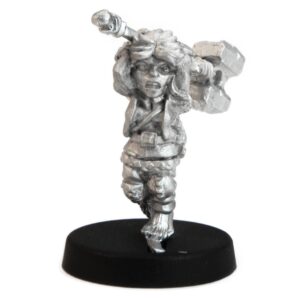 stonehaven halfling berserker miniature figure (for 28mm scale table top war games) - made in usa