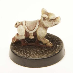 Stonehaven Miniatures Tiny Pig with Saddle Figure (for 28mm Scale Table Top War Games) - Made in USA