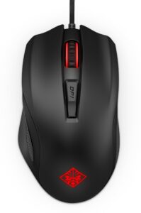 omen by hp wired usb gaming mouse 600 (black/red)