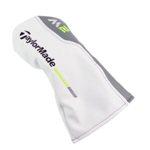 new 2017 taylormade m2 white/grey/lime green leather driver headcover