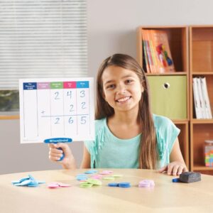 hand2mind Place Value Answer Board, Dry Erase Board Sets, Dry Erase Paddles, Math Classroom Supplies, Base 10 Math Manipulatives for Elementary School, 1st Grade Math Materials (Pack of 4)