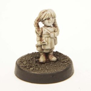 Stonehaven Dwarf Girl Miniature Figure (for 28mm Scale Table Top War Games) - Made in USA