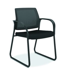 hon ignition sled base chair, black cu10