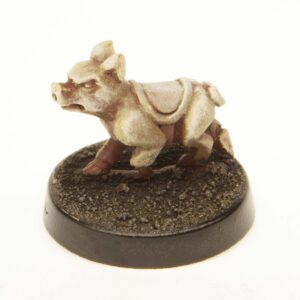 Stonehaven Miniatures Tiny Pig with Saddle Figure (for 28mm Scale Table Top War Games) - Made in USA