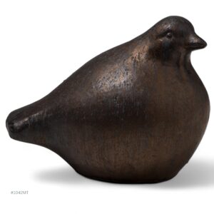 emissary metallic quail, 10" h