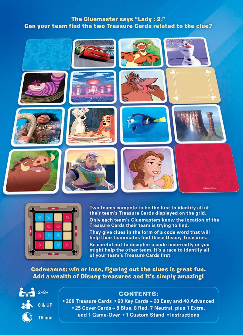 Codenames Family Edition | Best Family Board Game for All Ages | Featuring Disney Characters and Artwork | 2+ Player Board Game | Perfect for Disney Fans