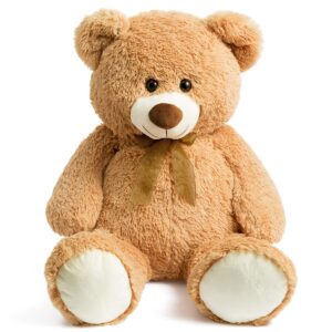 hollyhome teddy bear plush giant teddy bears stuffed animals teddy bear love 36 inch tan