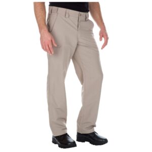 5.11 tactical fast-tac men's urban cargo pants, lightweight, water resistant work pants, style 74461, khaki, 36w x 32l