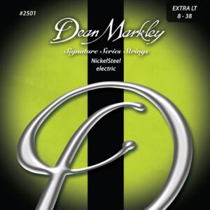 dean markley 2501 extra light signature series electric guitar strings (0.08-0.38) 6-strings