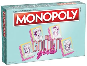 monopoly: the golden girls board game | buy, sell, trade fan-favorite locations | classic monopoly game featuring golden girls tv show theme | officially-licensed golden girls merchandise