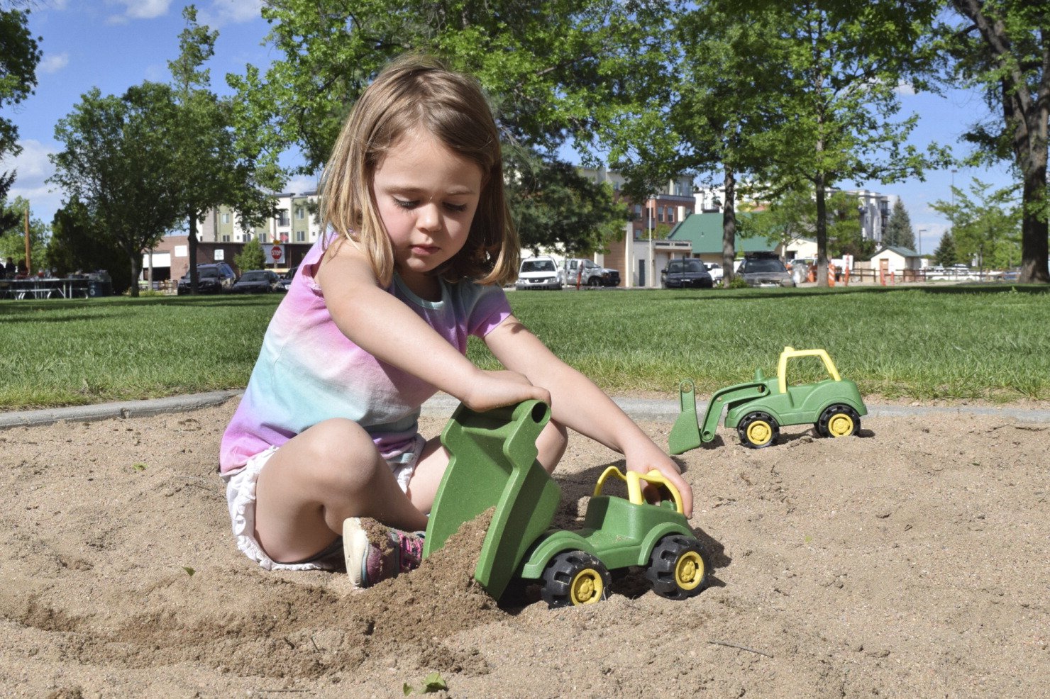 BeginAgain John Deere Dump Truck Toy - Promoting Imagination and Active Play - 2 and Up