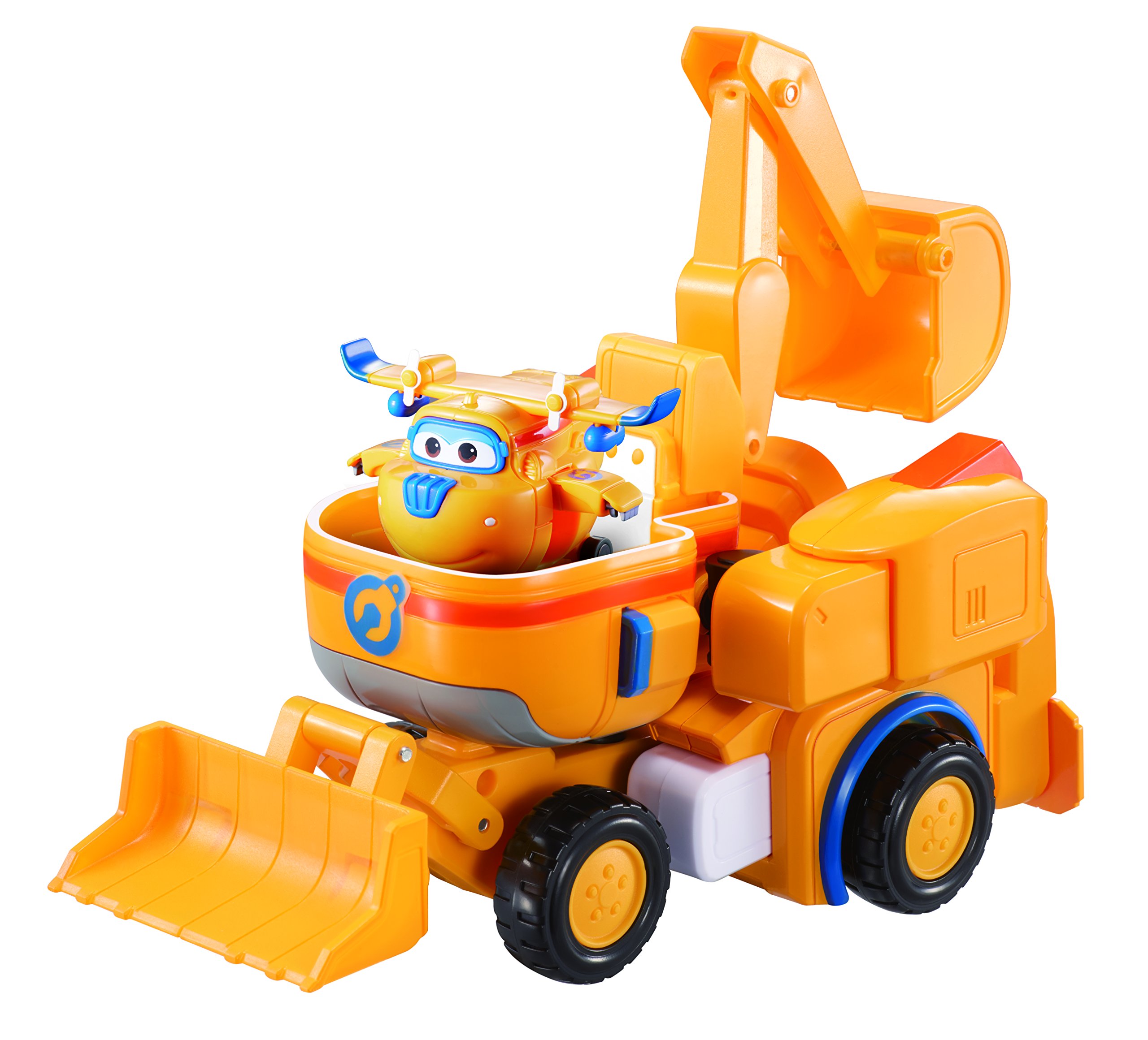 Super Wings 7" Donnie's Dozer Playset with 2" Transform-a-Bot Donnie Mini Figure, Transforming Airplane Toy Vehicle, Plane to Robot, Birthday Gift For Preschool Kids 3 4 5 year old Boys And Girls