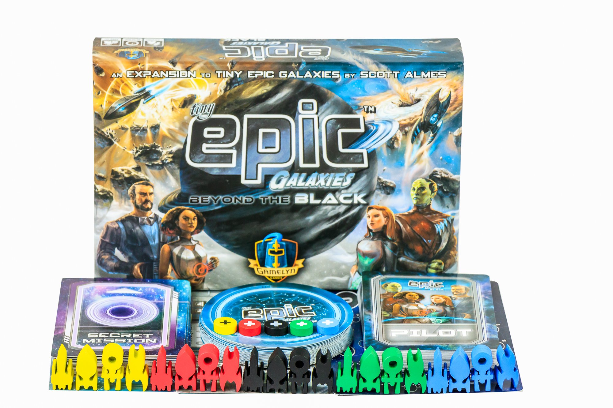 Gamelyn Games Tiny Epic Galaxies: Beyond The Black Space Board Game Expansion - Expand Your Galaxy