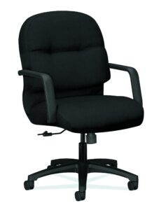 hon executive chair - pillow-soft series mid-back office , black (h2092)