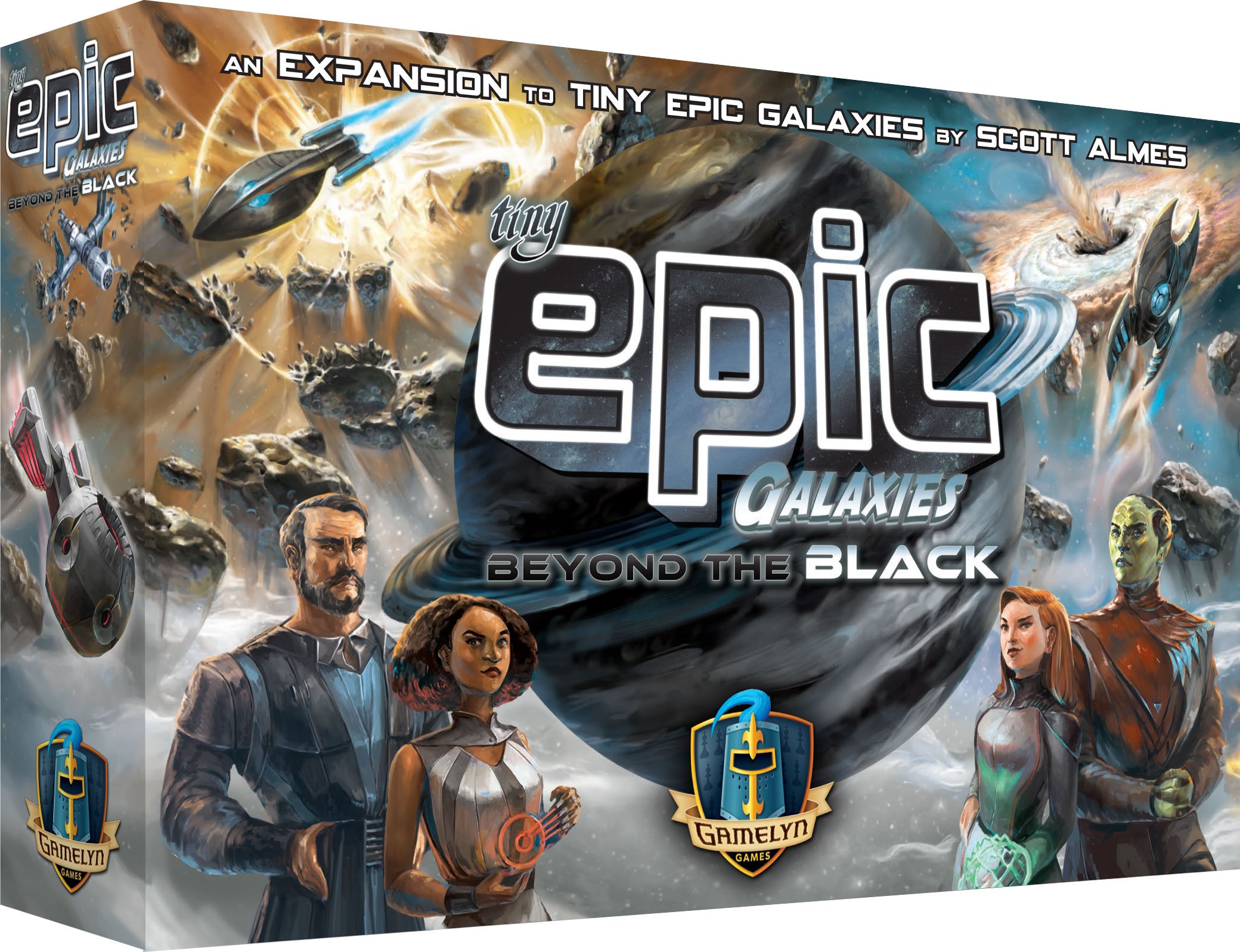 Gamelyn Games Tiny Epic Galaxies: Beyond The Black Space Board Game Expansion - Expand Your Galaxy