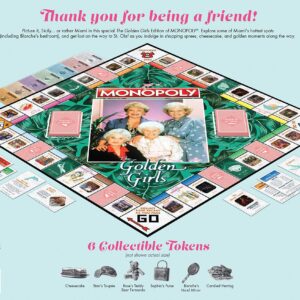 Monopoly: The Golden Girls Board Game | Buy, Sell, Trade Fan-Favorite Locations | Classic Monopoly Game Featuring Golden Girls TV Show Theme | Officially-Licensed Golden Girls Merchandise