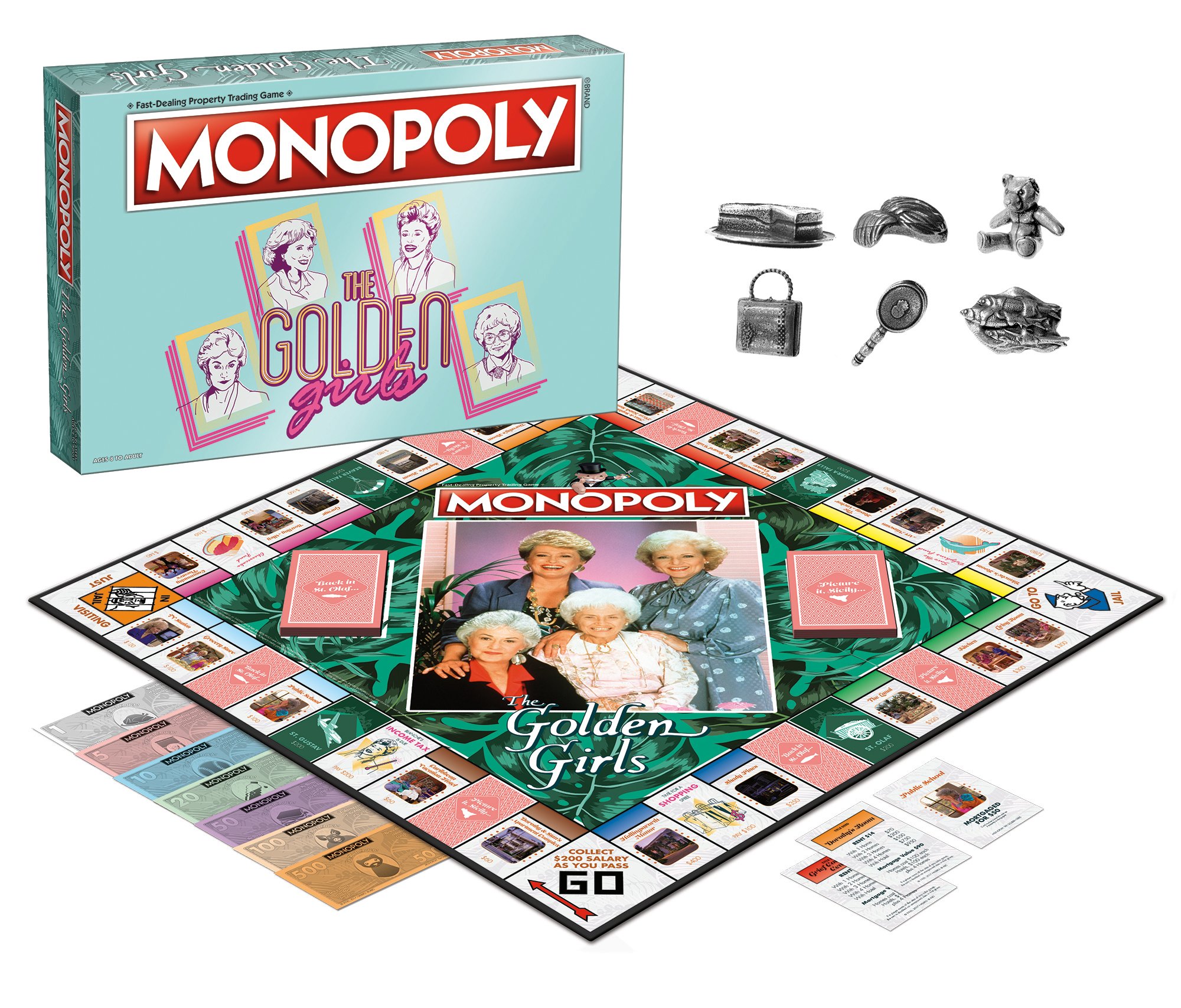 Monopoly: The Golden Girls Board Game | Buy, Sell, Trade Fan-Favorite Locations | Classic Monopoly Game Featuring Golden Girls TV Show Theme | Officially-Licensed Golden Girls Merchandise