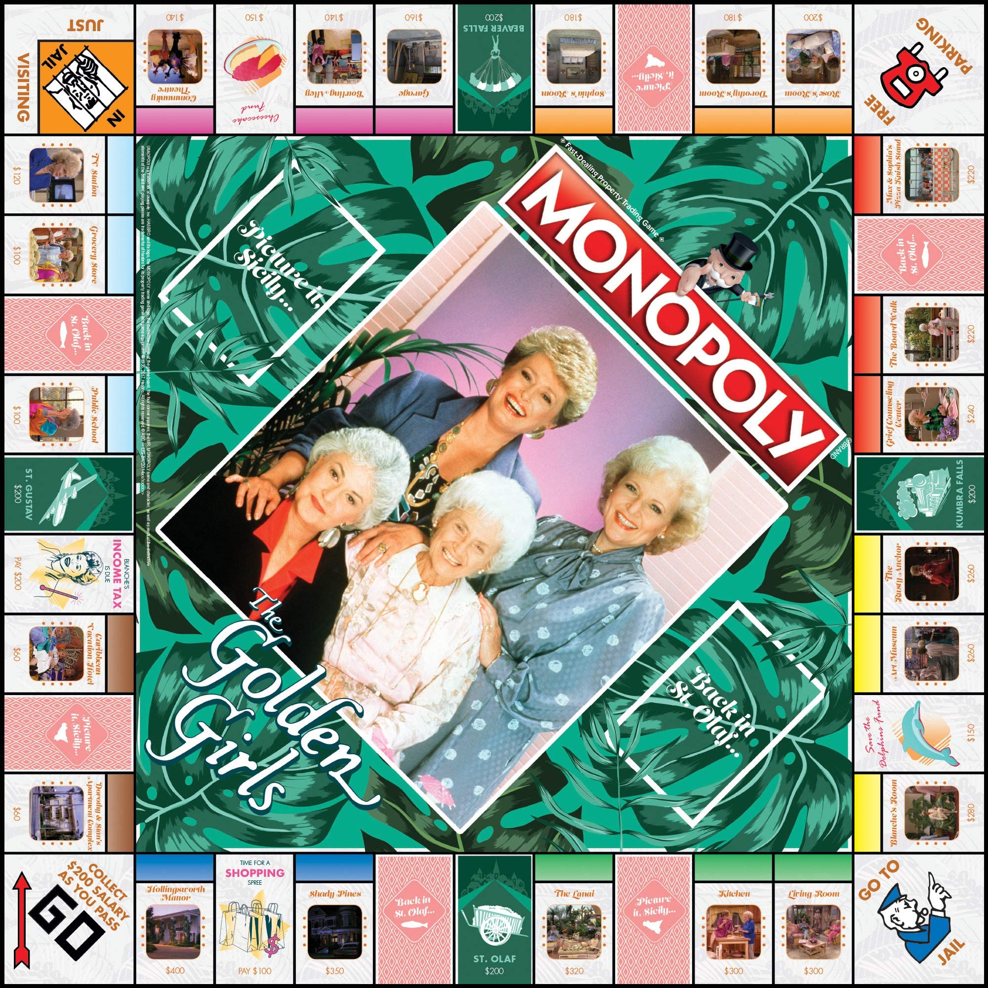 Monopoly: The Golden Girls Board Game | Buy, Sell, Trade Fan-Favorite Locations | Classic Monopoly Game Featuring Golden Girls TV Show Theme | Officially-Licensed Golden Girls Merchandise