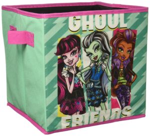 idea nuova mattel monster high 2 pack durable storage cubes, multicolor, 10" x 10"