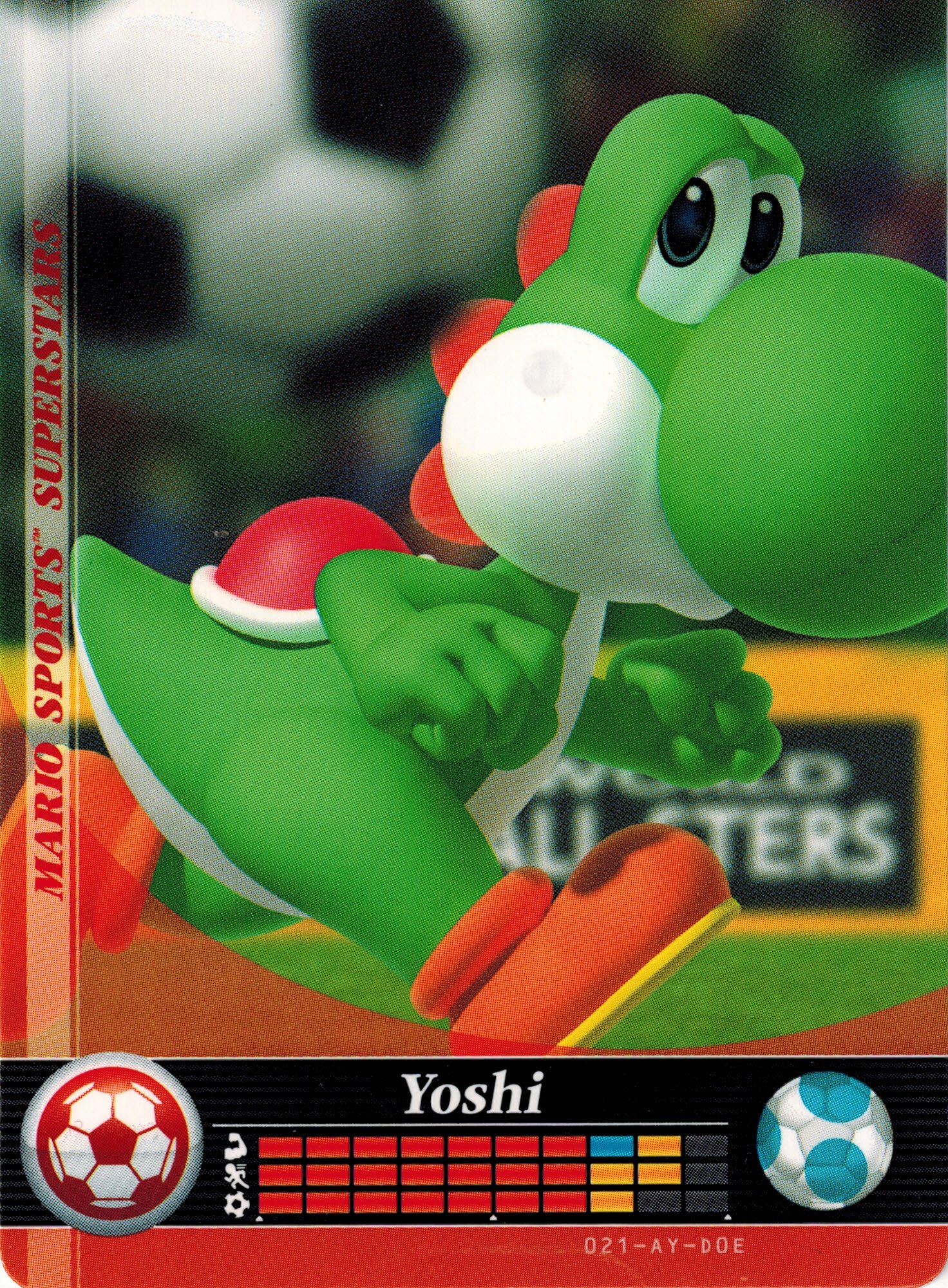 Nintendo Mario Sports SuperStars Amiibo Card Yoshi Soccer 021/090 USA Version