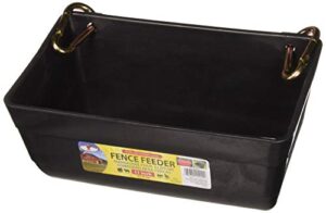 (2 pack) little giant fence feeders with clips, 11-inch, black