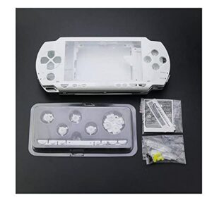 gametown new replacement psp 1000 full housing shell cover with buttons screws set -white.