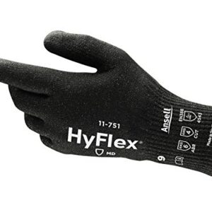 HyFlex 11-751 Cut Protection Gloves - Medium Duty, High Cut Resistance, Comfortable, Size X Large