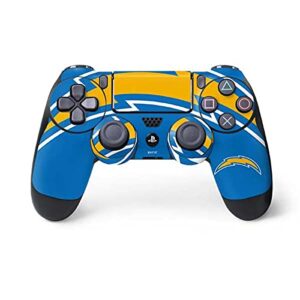 skinit decal gaming skin compatible with ps4 controller - officially licensed nfl los angeles chargers large logo design