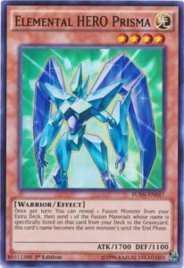 yugioh 1st ed elemental hero prisma fuen-en047 super rare 1st edition fusion enforcers cards