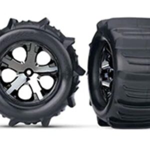 Traxxas 3689 Stampede Paddle Tires and Wheels Pre-Glued and Mounted (Pair)