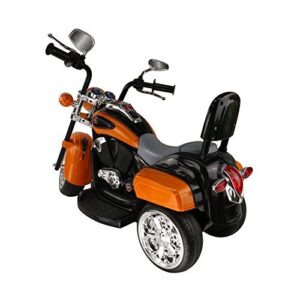 Trike Motorcycle Powered Ride on Motorcycle for Kids, 3 Years Old Above -Orange