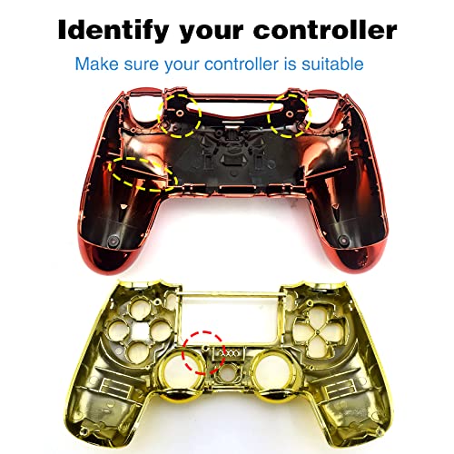 WPS Chrome Controller Full Housing Shell + Full buttons for PS4 Playstation 4 Dualshock 4 ( GEN 1 Controllers ONLY) (Chrome purple)