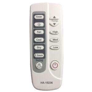 HA-15236 Replacement GE Air Conditioner Remote Control Model Number ARC-769 ARC-763 DB93-03027P DB93-03027G Works for ASW05LK ASW05LKS1 ASW06LK ASW06LKS1 ASW06LL ASW06LLS1 ASW12AL ASW12ALS1 ASL24DAS1