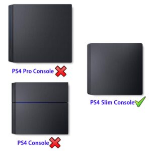 eXtremeRate Gray Horizontal Dust Cover for PS4 Slim Console, Soft Neat Lining Dust Guard for PS4 Slim Console, Anti Scratch Waterproof Cover Protector Sleeve for PS4 Slim Console