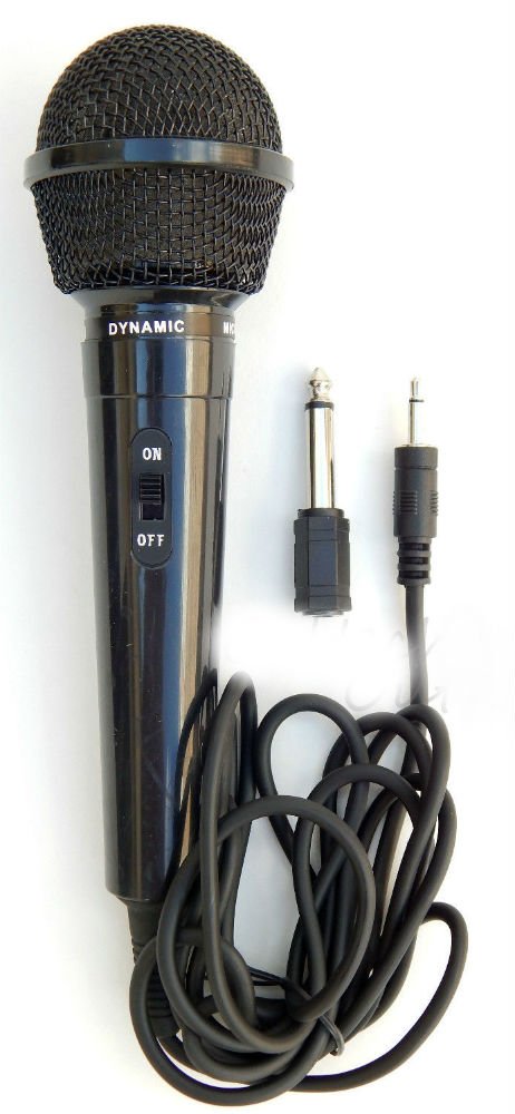 Dynamic Microphone Mic w/Extra Adapter Karaoke Systems & Computers 3.5mm & 6.3mm