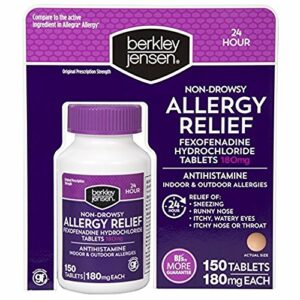 berkley jensen non-drowsy allergy relief tablets, 150 ct.