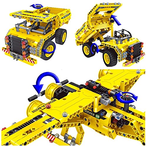 GILI STEM Building Toy for Boys 8-12 - Dump Truck or Airplane 2 in 1 Construction Engineering Kit (361pcs) Best Gift for Kids Age 6 7 8 9 10 11 12+ Years Old