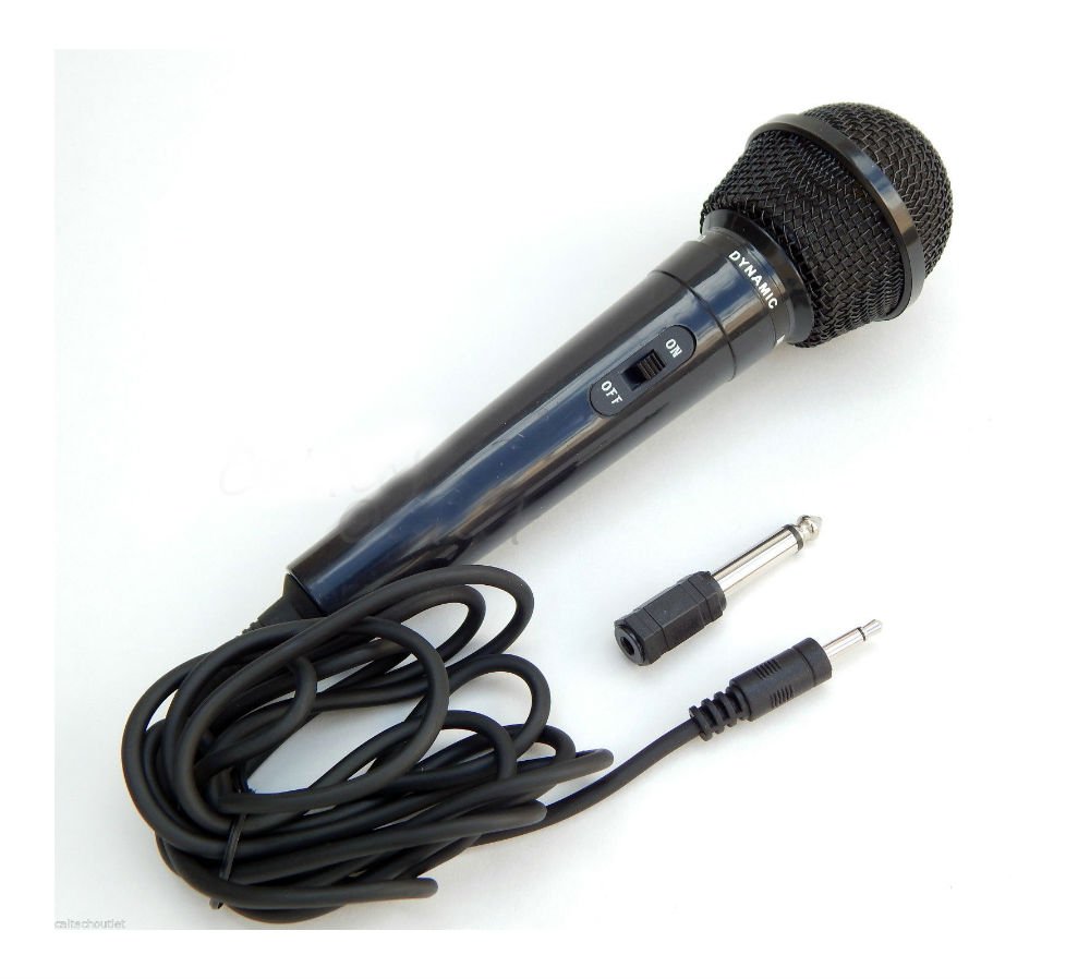 Dynamic Microphone Mic w/Extra Adapter Karaoke Systems & Computers 3.5mm & 6.3mm